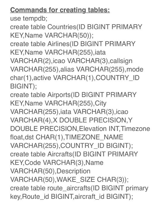 Solved Provide commands for the following: 1. Provide a | Chegg.com