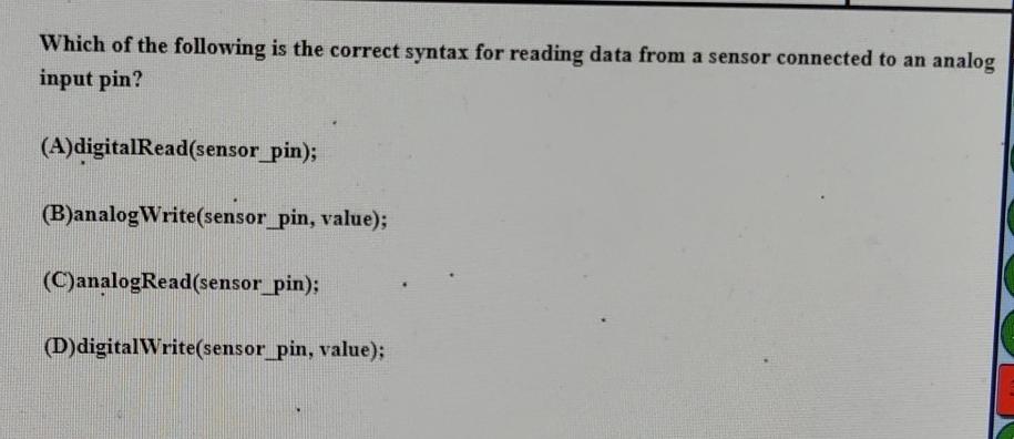 Solved Which of the following is the correct syntax for | Chegg.com