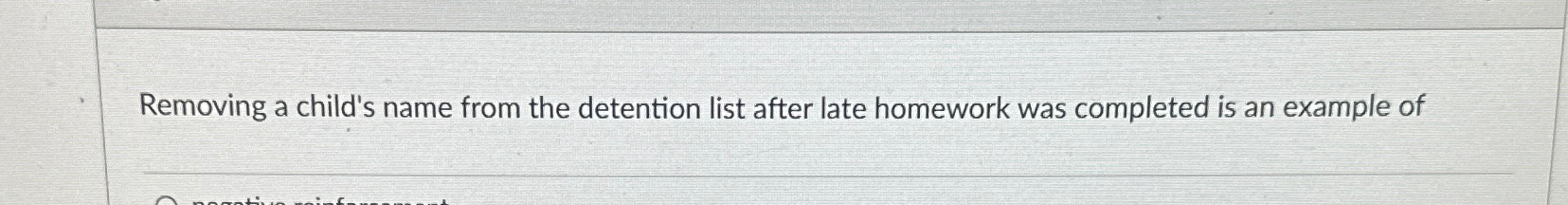 Solved Removing a child's name from the detention list after | Chegg.com