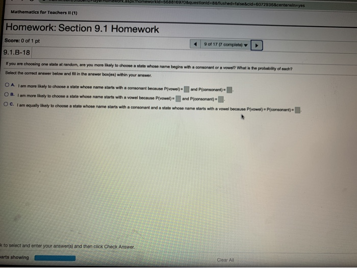 Solved if you are choosing one state at random, are you more | Chegg.com