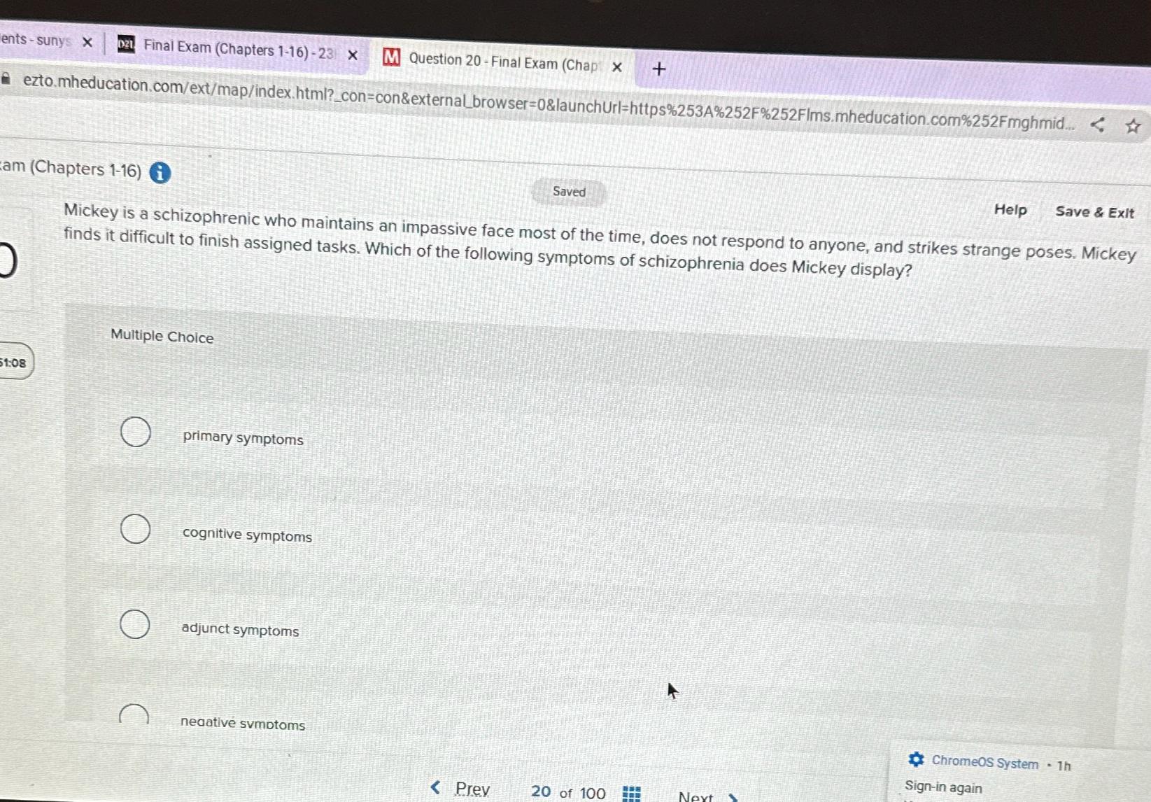 Solved (Chapters 1-16) iHelpSave & ExitMickey is a | Chegg.com