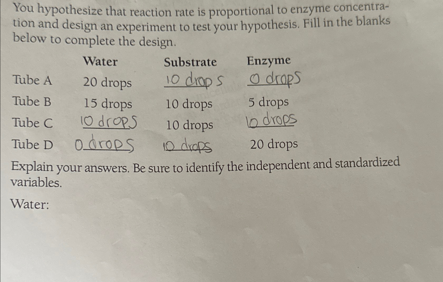 Solved You hypothesize that reaction rate is proportional to | Chegg.com