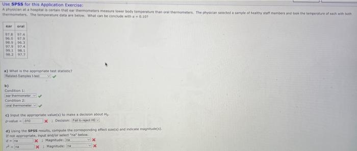 Solved Use SPSS for this Application Exercise: a) What is | Chegg.com