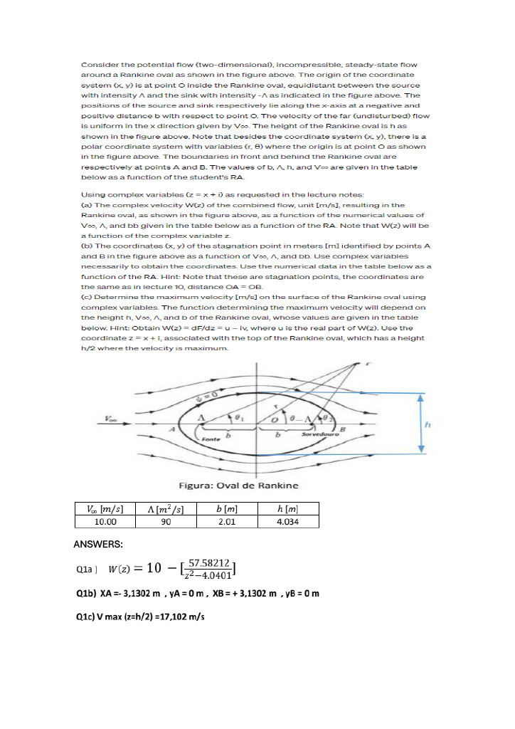 Consider the potential flow (two-dimensional), | Chegg.com