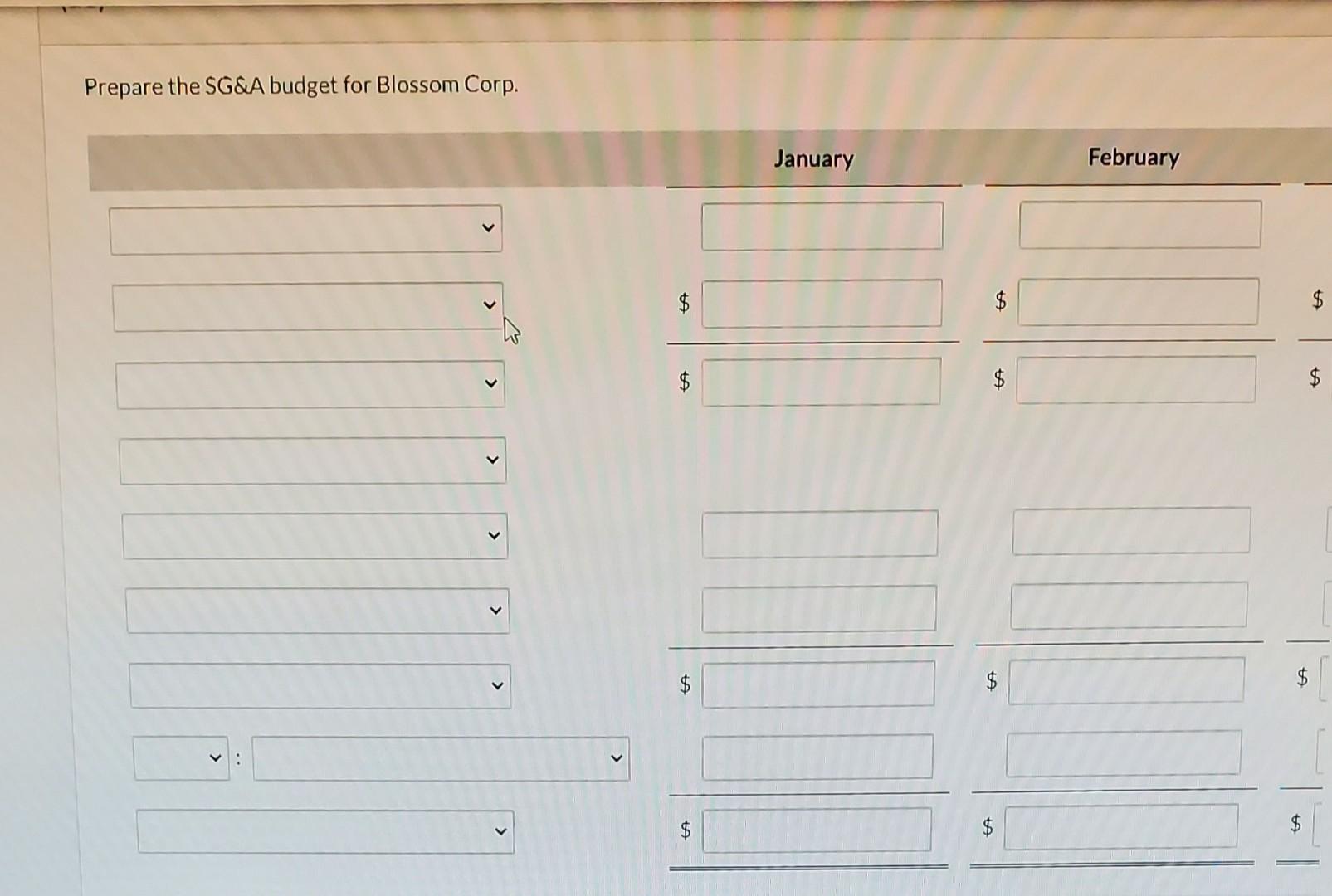 Solved The management team at Blossom Corporation is | Chegg.com