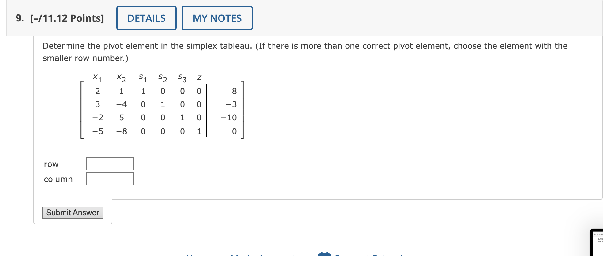 Solved Determine The Pivot Element In The Simplex Tableau