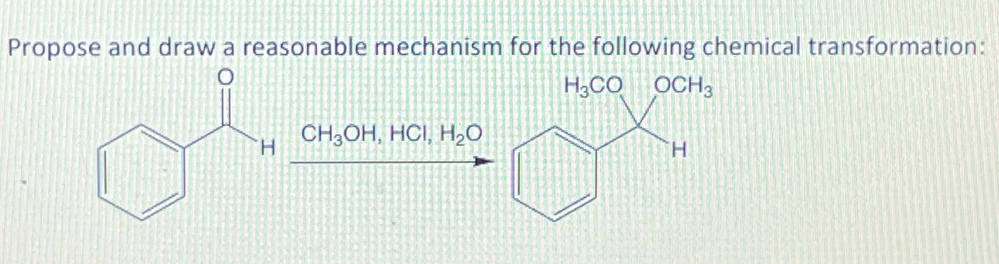 Solved Propose and draw a reasonable mechanism for the | Chegg.com Solved Propose and draw a reasonable mechanism for the | Chegg.com