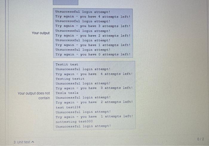 Solved Please correct the code output: I have provided the | Chegg.com