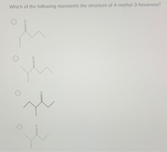 Solved Which of the following represents the structure of | Chegg.com