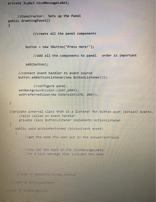 Solved 1. Download starting files: Greeting.java and | Chegg.com