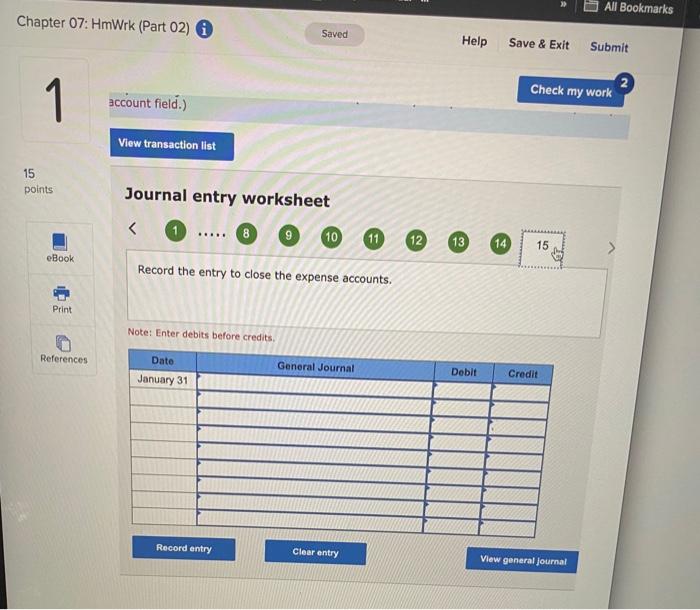 Solved account field.) Journal entry | Chegg.com