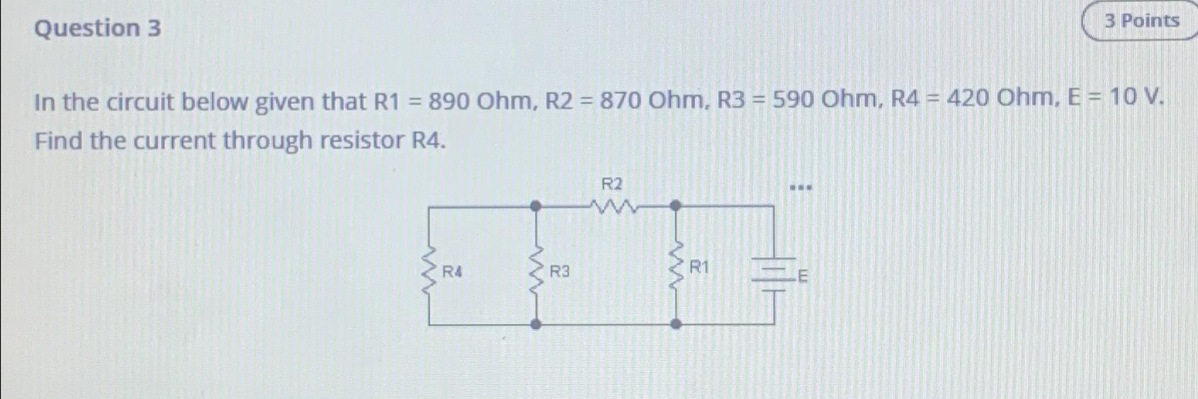 Solved Question 3In the circuit below given that | Chegg.com