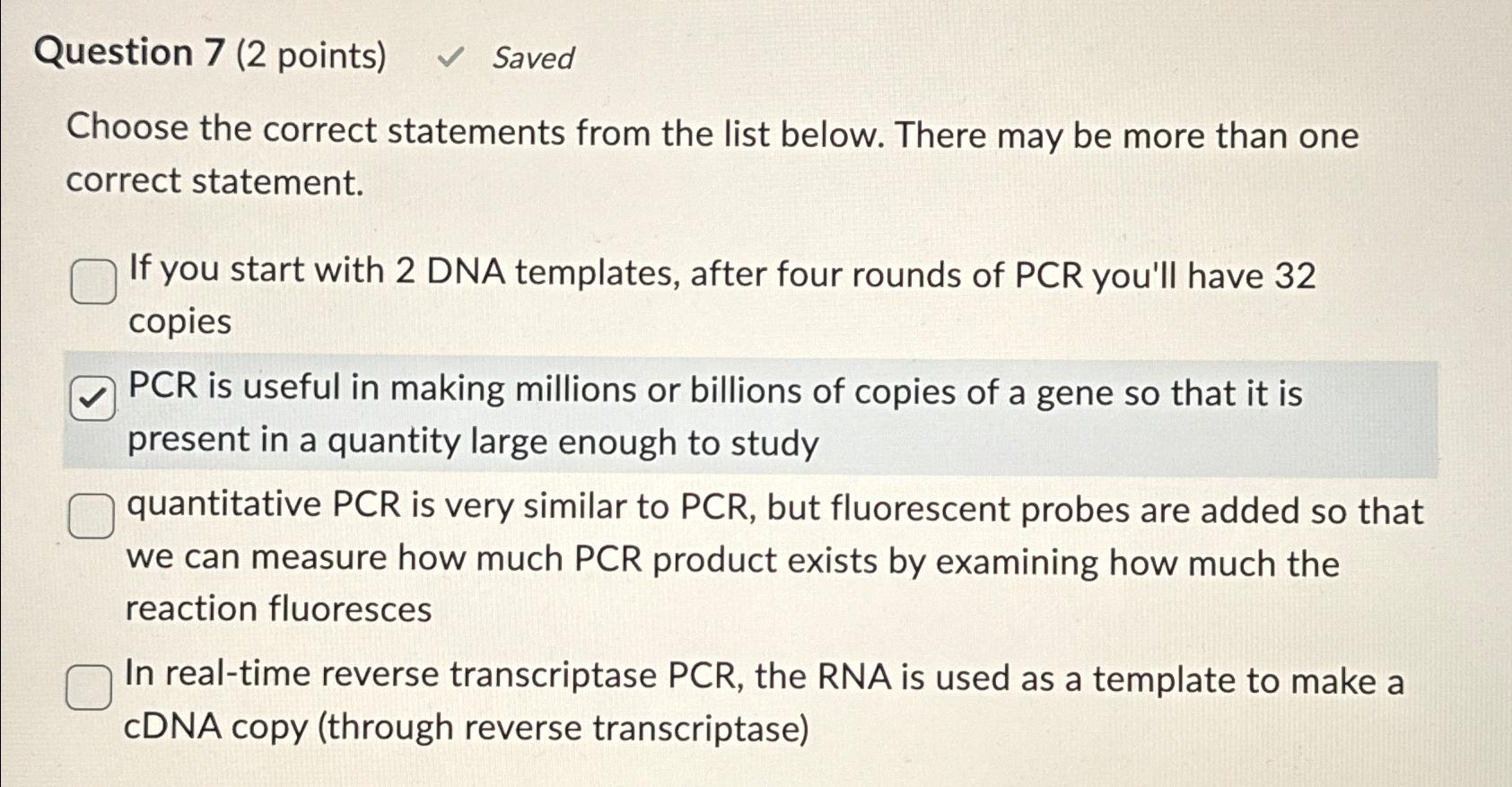 Solved Question 7 (2 ﻿points) ﻿SavedChoose the correct | Chegg.com