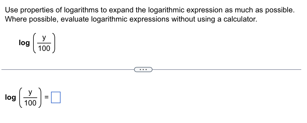 Solved Use properties of logarithms to expand the | Chegg.com