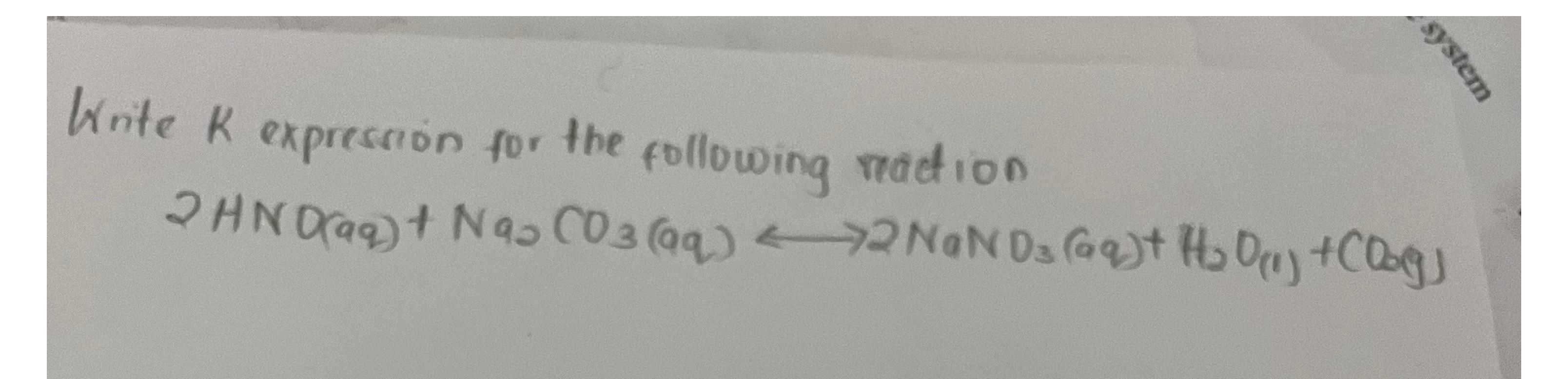 Solved Wnite K ﻿expression for the following radionWrite K | Chegg.com