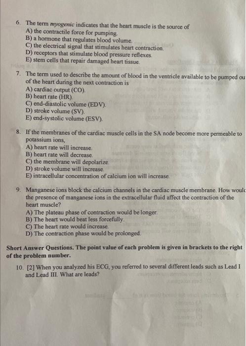 Solved Multiple Choice Questions: For each question in this | Chegg.com