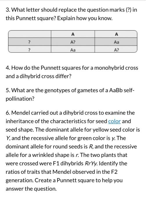 Solved 3. What letter should replace the question marks (?) | Chegg.com