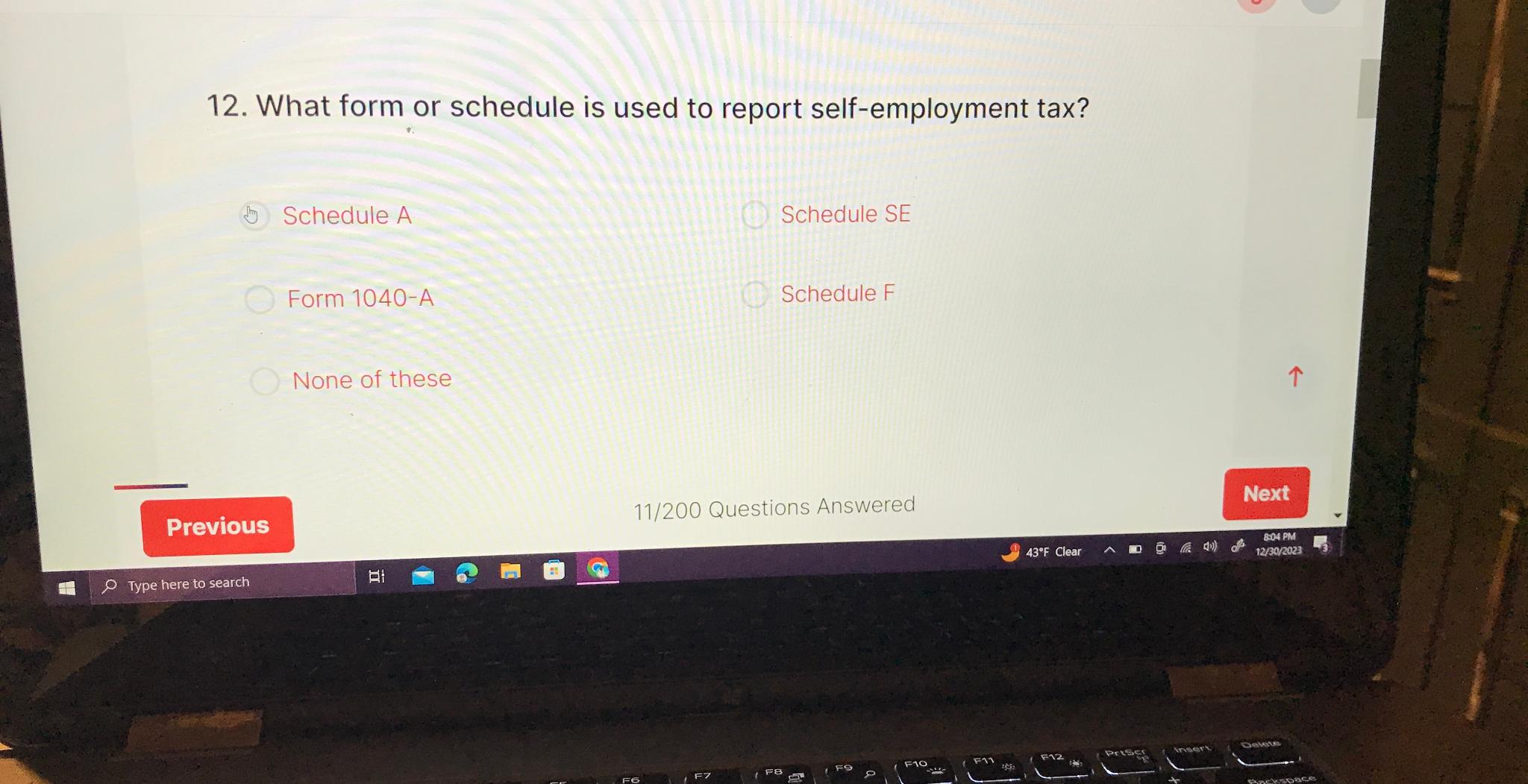 Solved What form or schedule is used to report | Chegg.com
