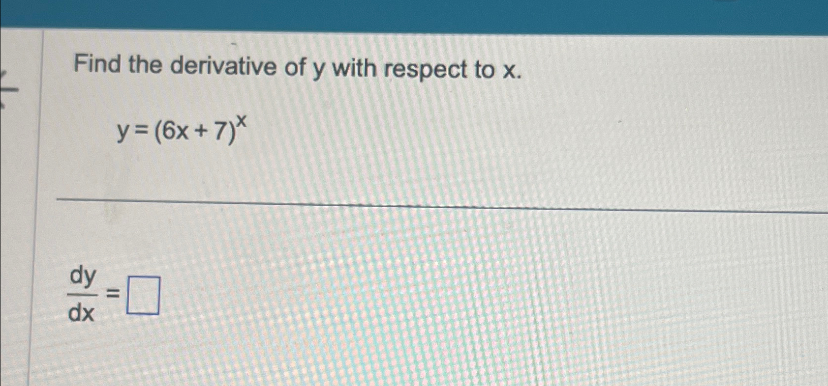 Solved Find the derivative of y ﻿with respect to | Chegg.com
