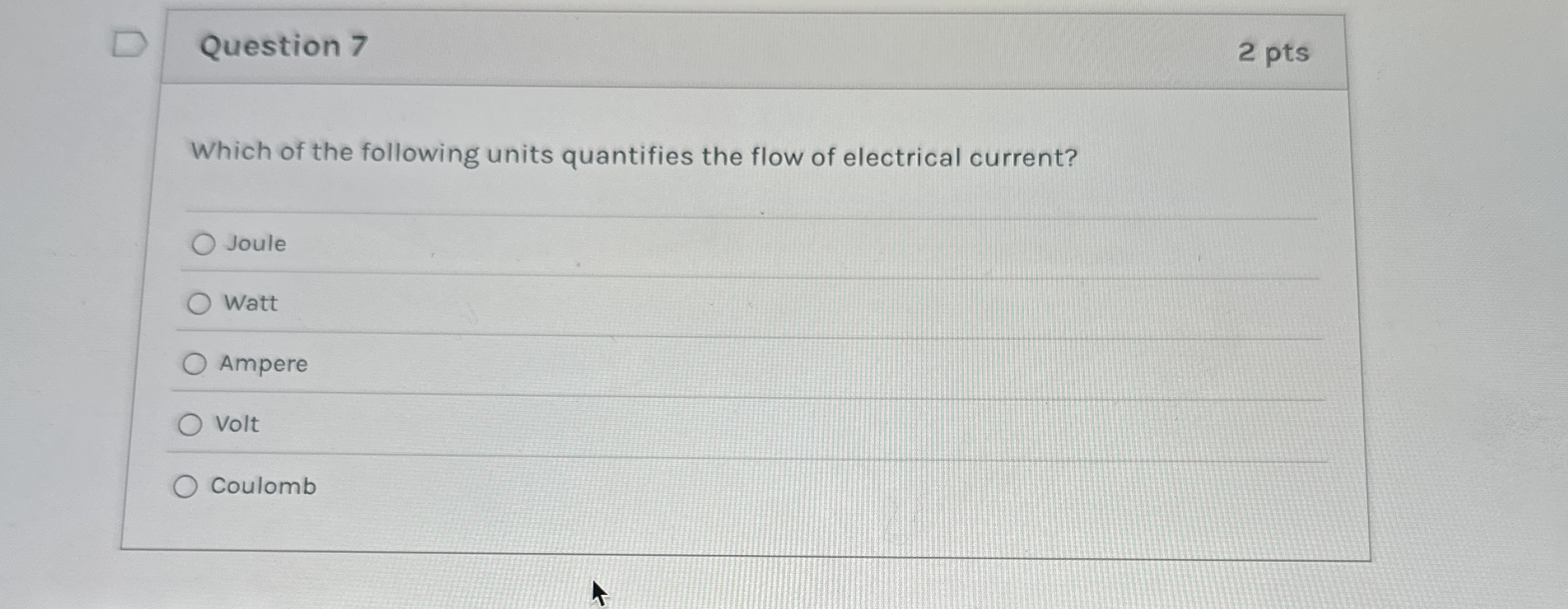 Solved Question 72 ptsWhich of the following units | Chegg.com Solved Question 72 ptsWhich of the following units | Chegg.com