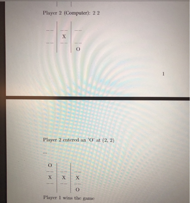 Solved Implement an interactive tic tac toe game between two | Chegg.com