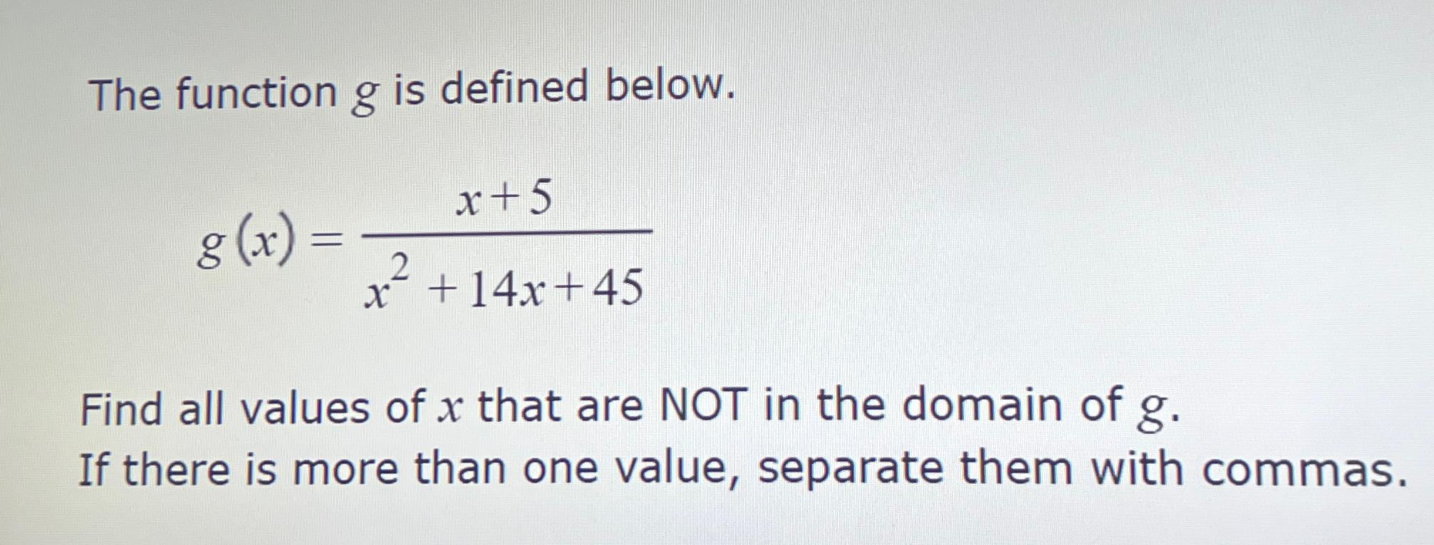 Solved The function g ﻿is defined | Chegg.com