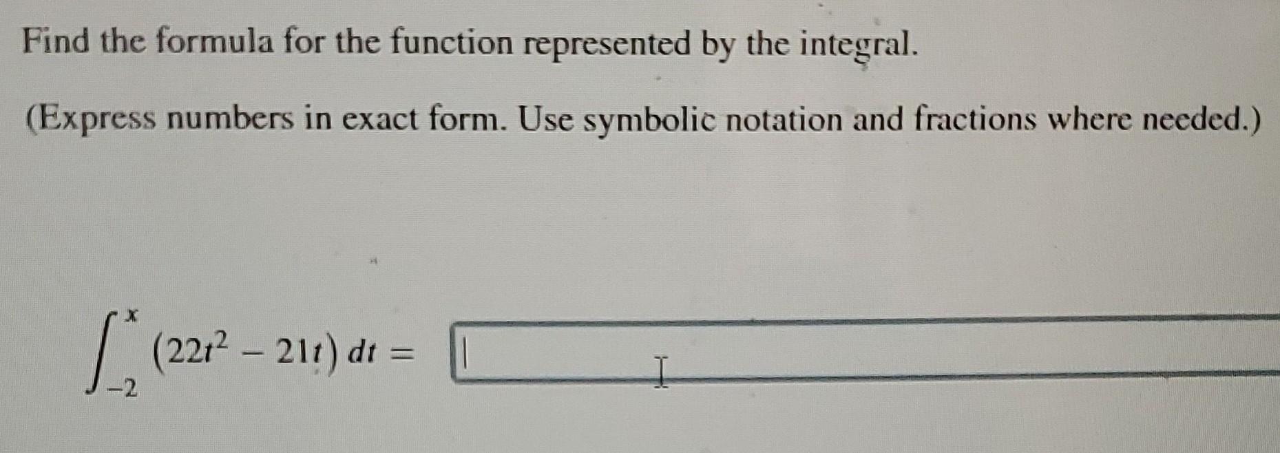 Solved Find the formula for the function represented by the | Chegg.com