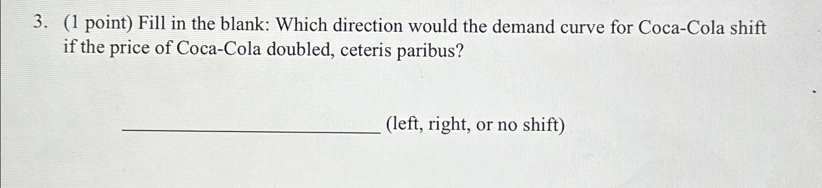 Solved (1 ﻿point) ﻿Fill in the blank: Which direction would | Chegg.com