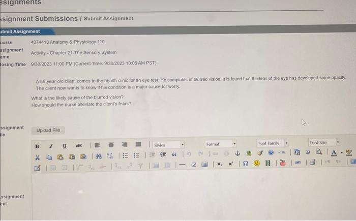 Solved signment Submissions / Submit Assignment bmit | Chegg.com