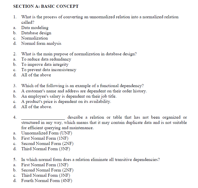 Solved SECTION A: BASIC CONCEPTWhat is the process of | Chegg.com
