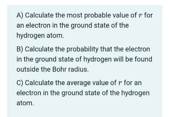 Solved A Calculate The Most Probable Value Of R For An