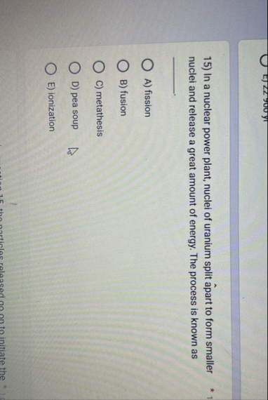 Solved In a nuclear power plant, nuclei of uranium split | Chegg.com