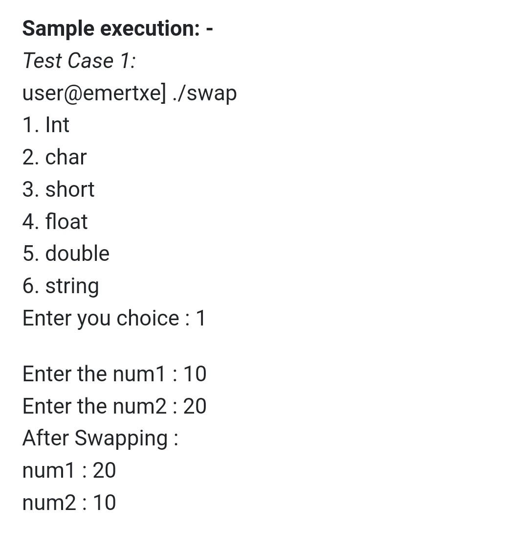 Solved write a program to define a macro swap (t,x,y) that | Chegg.com