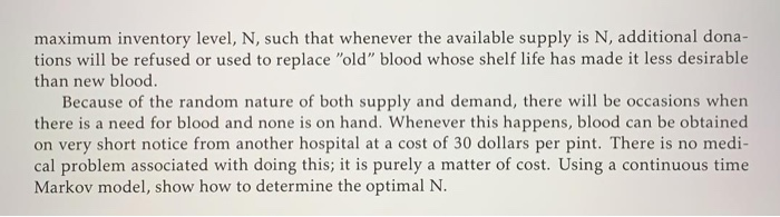 This problem concerns the inventory stocking policies | Chegg.com