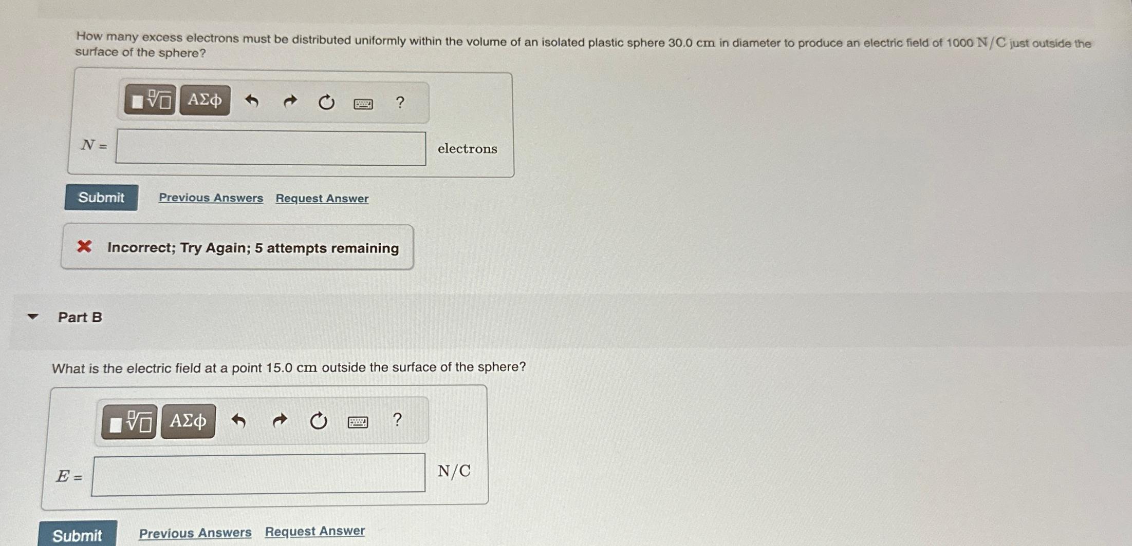 Solved surface of the sphere?N=electronsPrevious | Chegg.com
