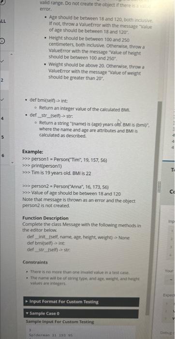 Solved 2. Python: Find BMI BMI or Body Mass Index is a is a | Chegg.com