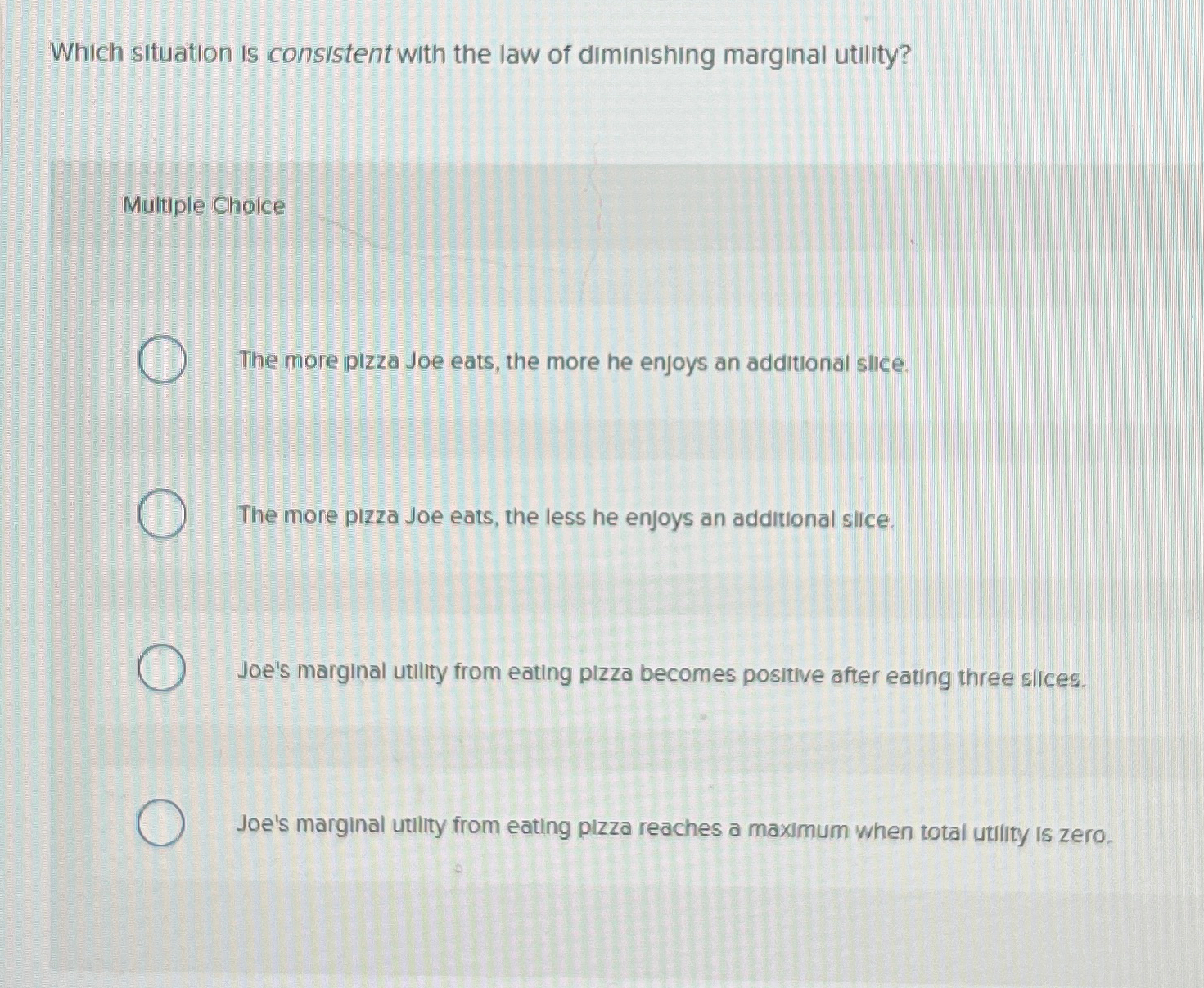 Solved Which situation is consistent with the law of | Chegg.com