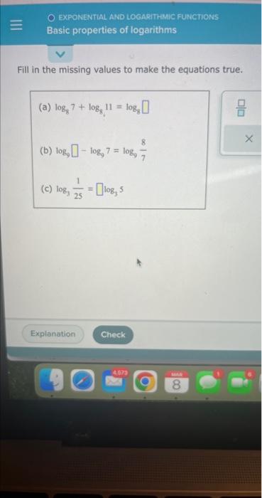 Solved Fill in the missing values to make the equations | Chegg.com
