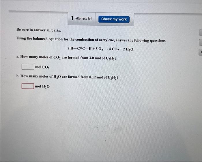 Solved Be Sure To Answer All Parts Using The Following