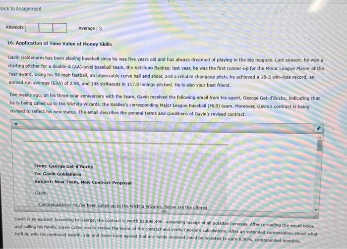 Gavin Goldenarm's Contract Evaluation Worksheetin | Chegg.com