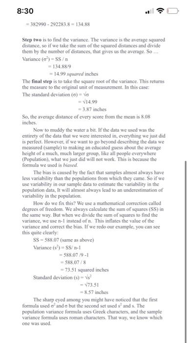 Solved 8:30 Data for Practice: Chapters 1-4 Once again, I | Chegg.com