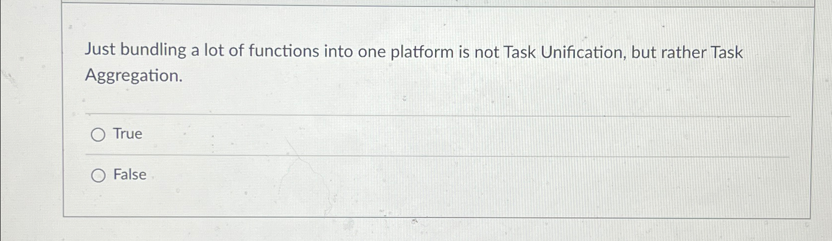 Solved Just bundling a lot of functions into one platform is | Chegg.com