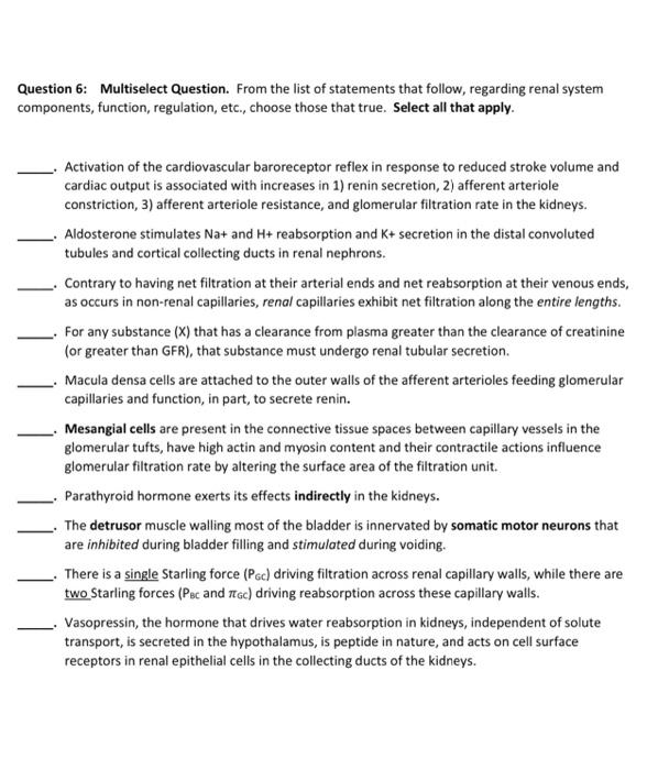 Solved Question 6: Multiselect Question. From the list of | Chegg.com