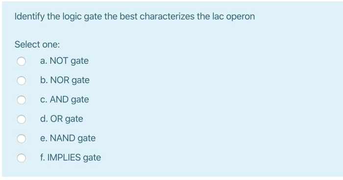 Solved Identify the logic gate the best characterizes the | Chegg.com