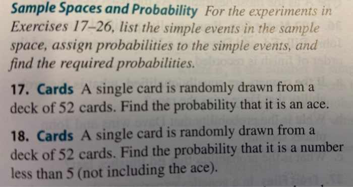 Solved Sample Spaces and Probability for the experiments in | Chegg.com