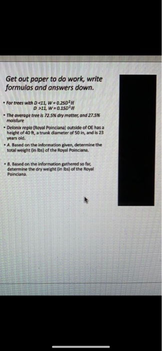 Solved Get out paper to do work, write formulas and answers | Chegg.com