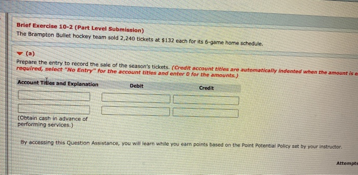Solved Brief Exercise 10-2 (Part Level Submission) The | Chegg.com