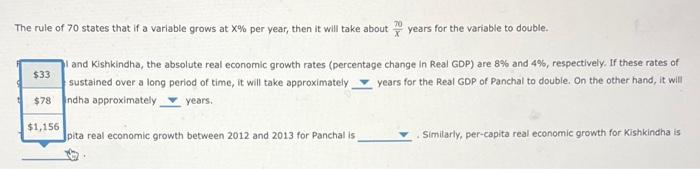 Solved 1. Economic growth basics The Real GDP and population | Chegg.com