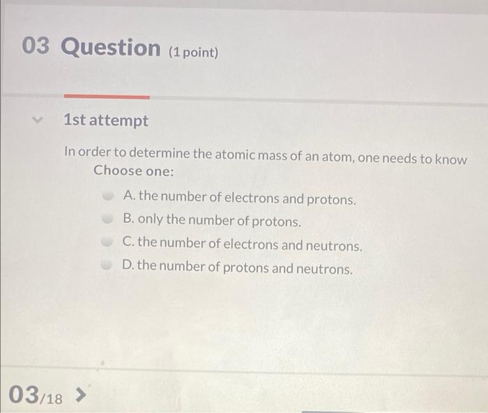 Solved 03 Question (1 point) 1st attempt In order to | Chegg.com