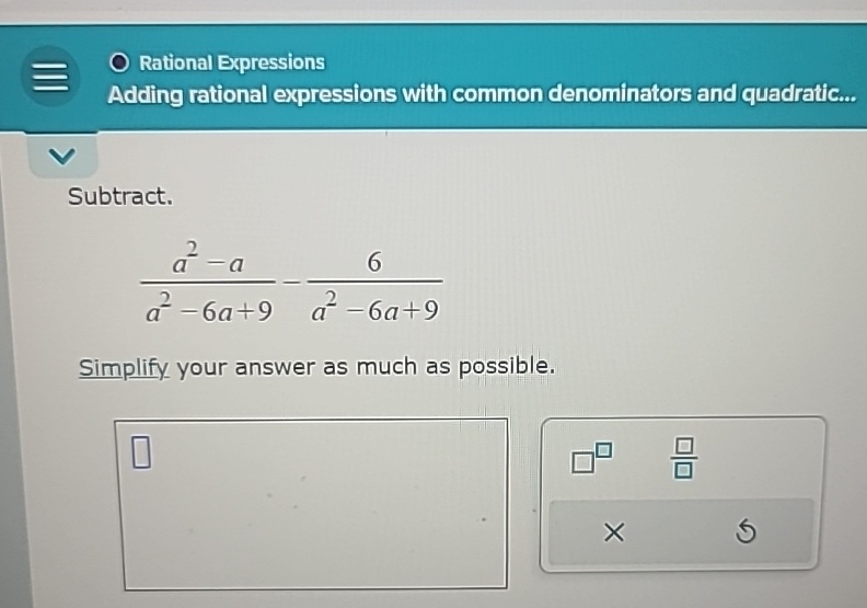 Solved Rational ExpressionsAdding rational expressions with | Chegg.com
